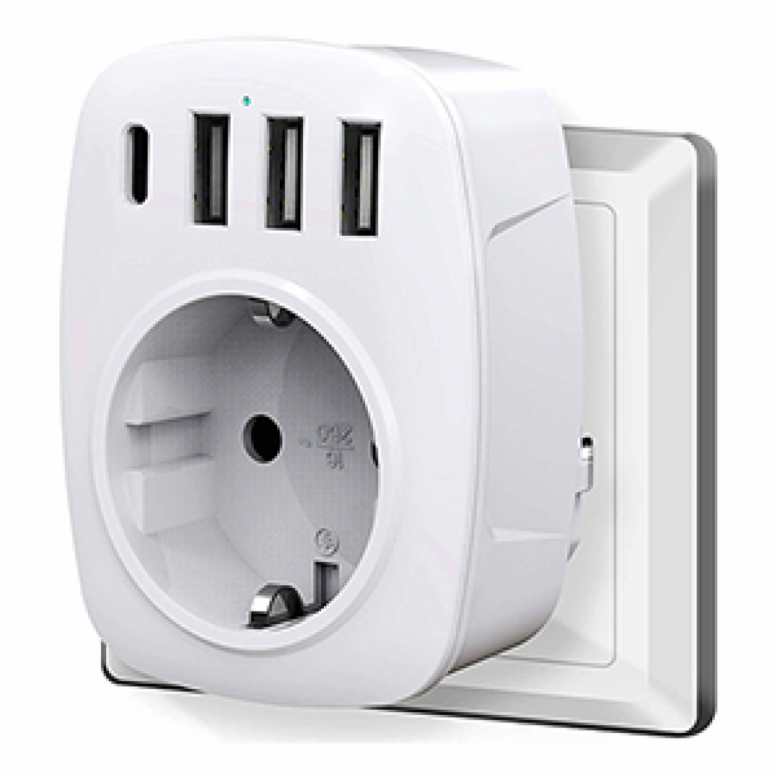 Gogotool Steckdosenadapter mit 3x USB und 1x USB-C für nur 10,49€ inkl ...